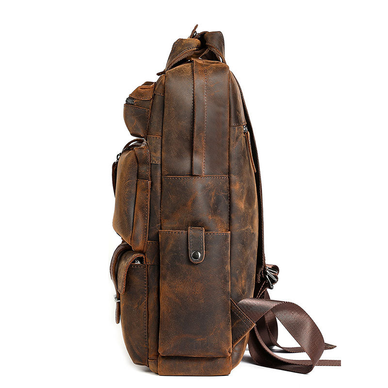 Vintage Men's Leather Backpack With Plenty Pockets – Luke Case